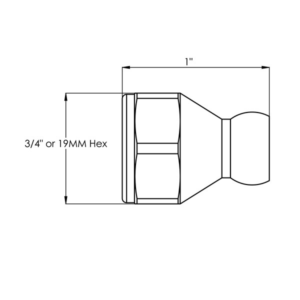 41412 – 3/8″ Flare Nut Adapter for 1/4″ System – Pack of 4 | Loc-Line