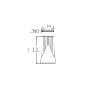 49454-G – GRAY – 1/4″ Flat 7 Hole Nozzle – Pack of 20 | Loc-Line